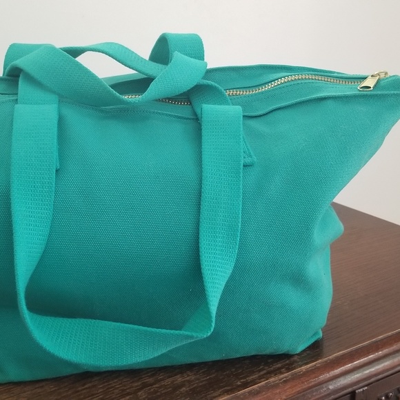 Bags | Baggu Turquoise Canvas Duffle Bag | Poshmark
